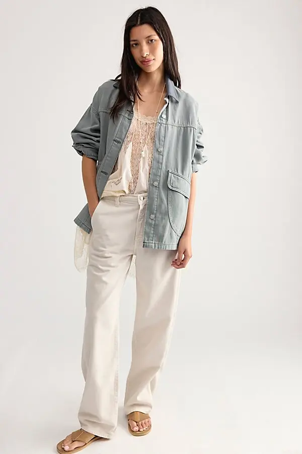 AGOLDE Lyndon Loose Wide-leg Jeans With Hammer Loop Detail - Bone