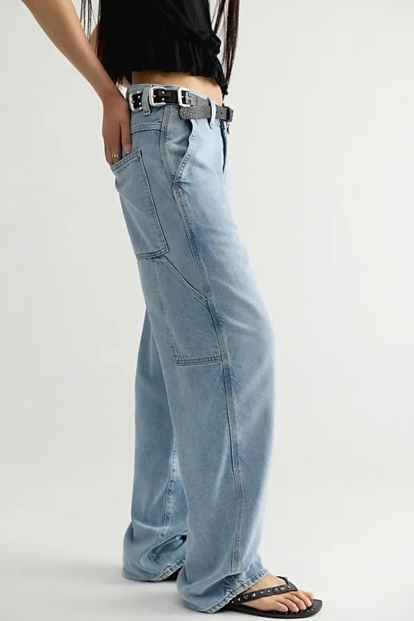 AGOLDE Lyndon Loose Wide-leg Jeans With Hammer Loop Detail