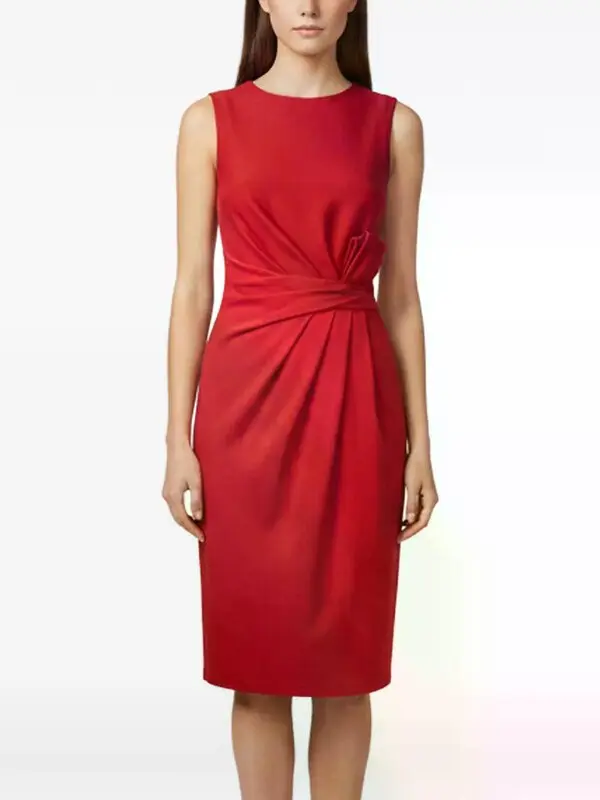 FERRAGAMO Wool Origami-pleated Sleeveless Dress