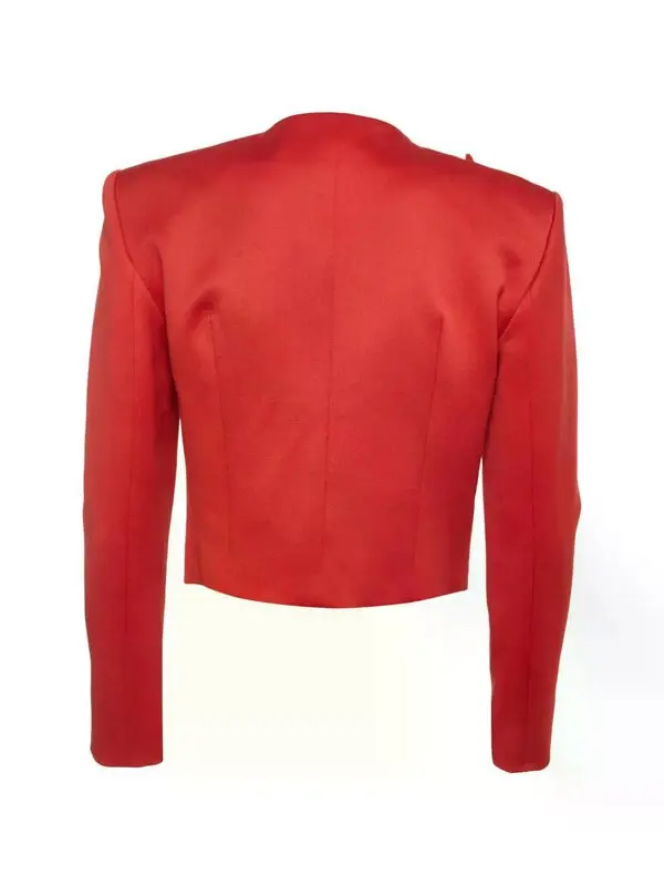 Magda Butrym Cropped Jacket With Floral Appliqu