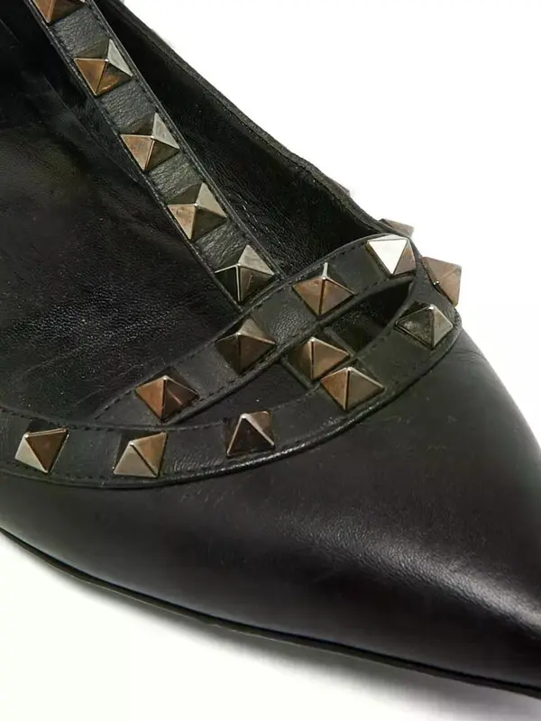 Valentino Garavani Rockstud Ankle Strap Ballet Flats