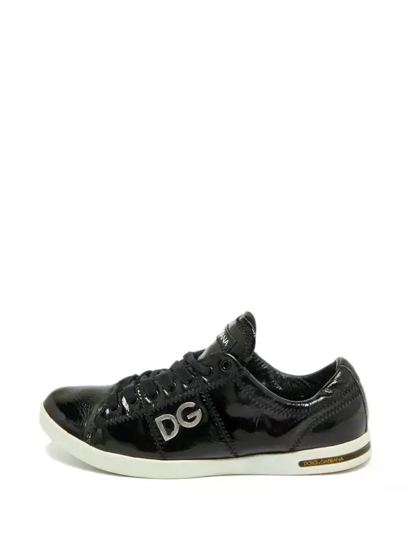 Dolce & Gabbana Dg Logo Patent Leather Sneakers