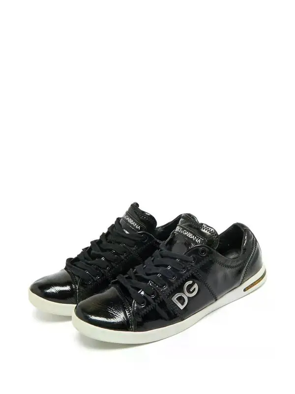 Dolce & Gabbana Dg Logo Patent Leather Sneakers