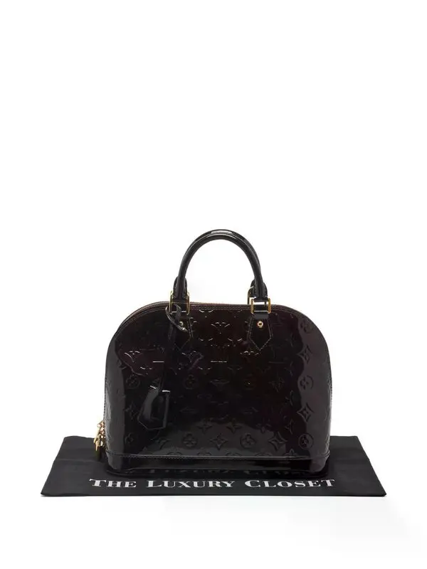 LOUIS VUITTON Alma Pm Monogram Vernis Handbag - Brown