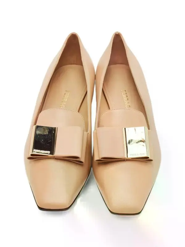 FERRAGAMO Leda Bow Detail Loafers
