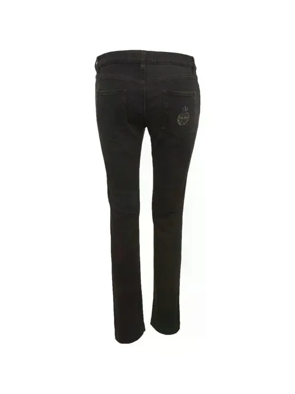Dolce & Gabbana Straight-fit Jeans With Crown Motif Embellishment