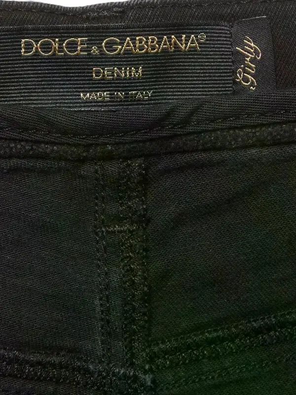 Dolce & Gabbana Straight-fit Jeans With Crown Motif Embellishment