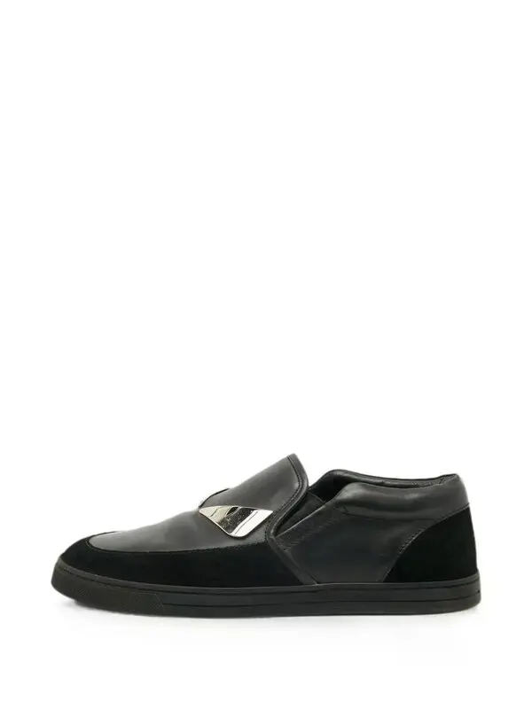 Fendi Leather Slip-on Sneakers