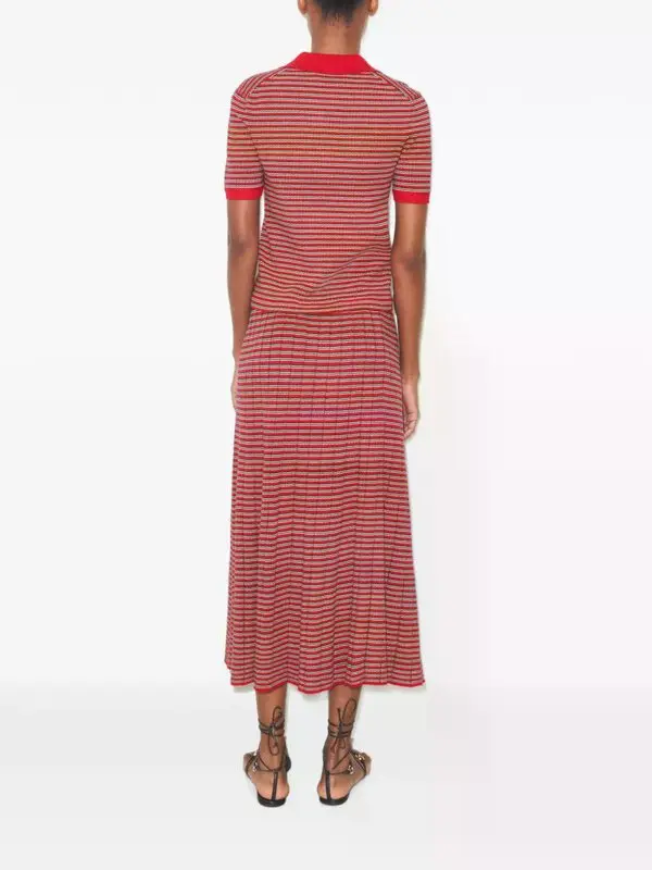 Tory Burch Striped Viscose Polo
