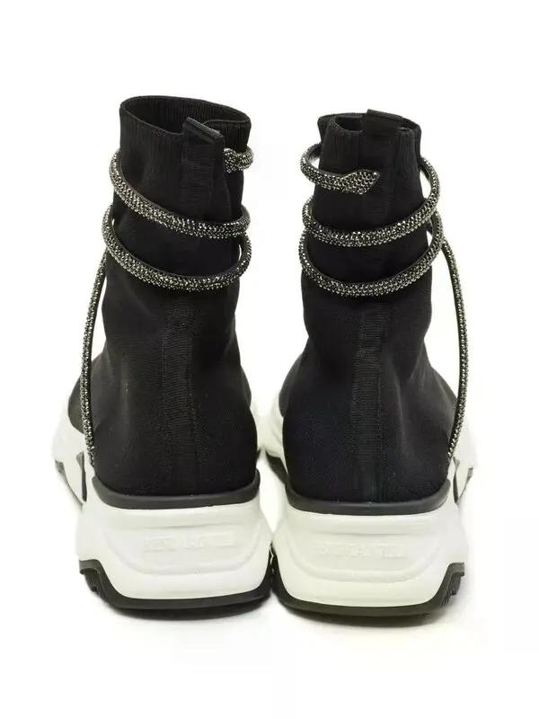 Rene Caovilla Cleo Embellished High-top Sneakers - Black