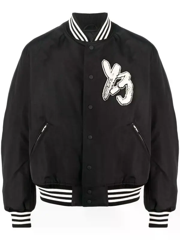 Y3 Logo Patch Bomber Jacket - Black