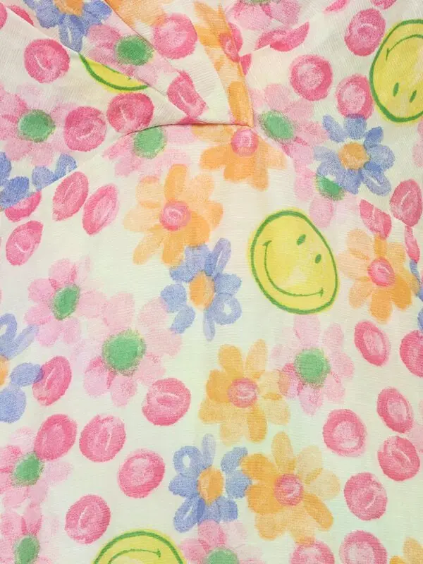 Sandro Smiley Mini Floral-print Dress