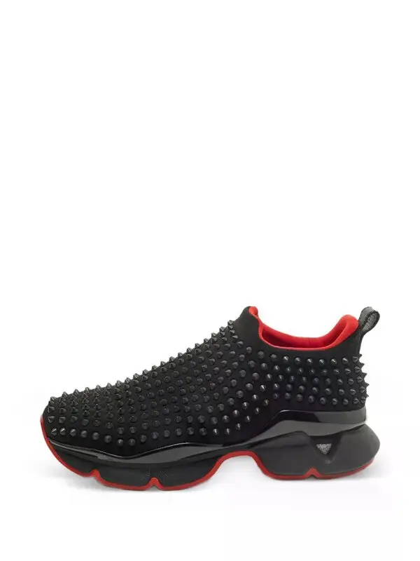CHRISTIAN LOUBOUTIN Studded Sock Sneakers - Black