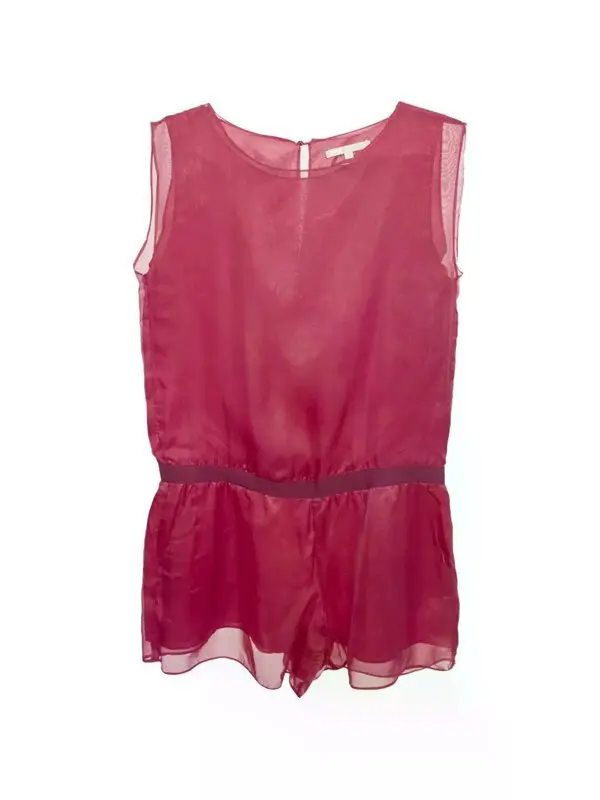 Maje Sheer Silk Playsuit