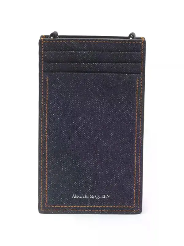 Alexander McQueen Skull Denim Phone-case Pouch