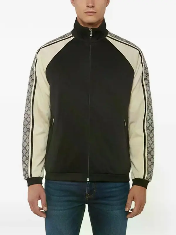 Gucci Gg Shoulder Stripe High Neck Jacket