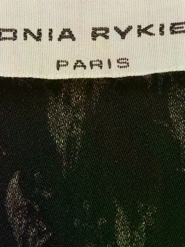 Sonia Rykiel Paris Black Floral Print Crepe Tank Top