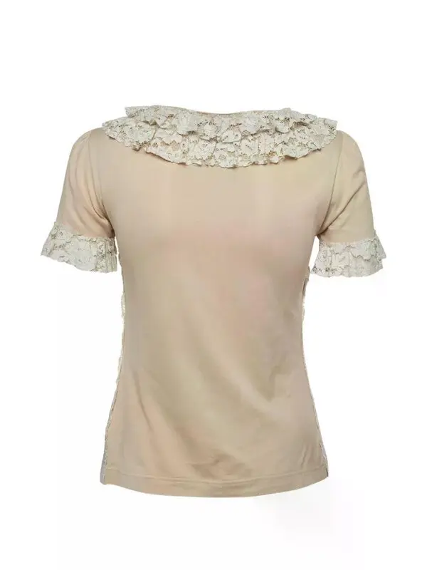 Dolce & Gabbana Lace-panel Ruffled Top