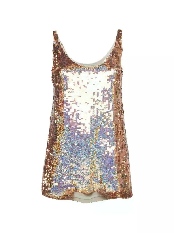 Stella McCartney Sequin Embellishment Silk Tank Top