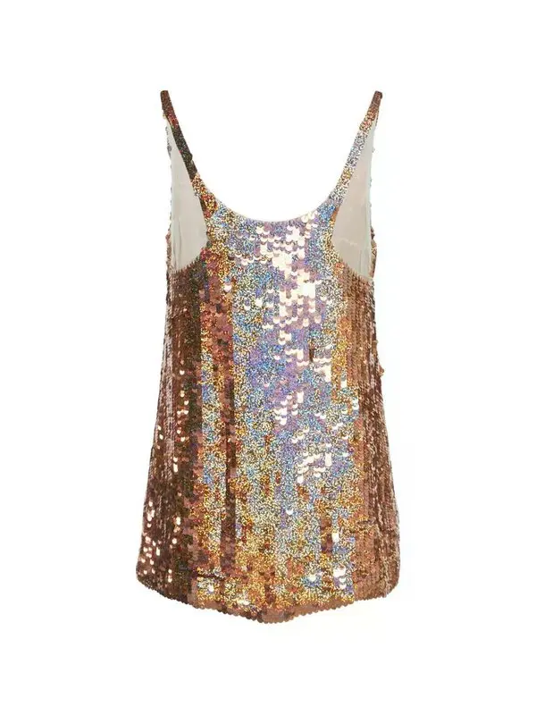 Stella McCartney Sequin Embellishment Silk Tank Top