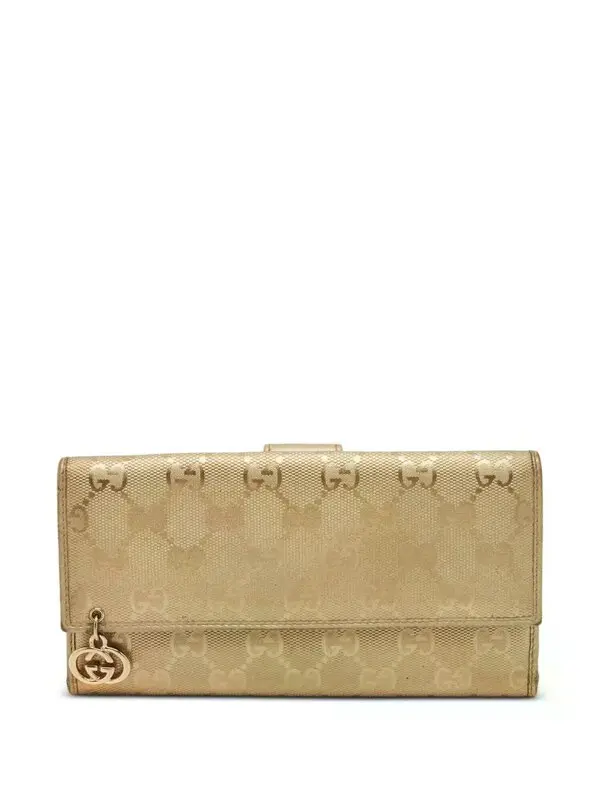 Gucci Gg Twins Imprime Wallet - Gold