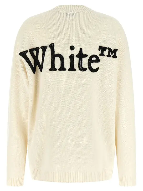 Off-White Bookish Shared" Embroidered Wool Sweater - Multicolor