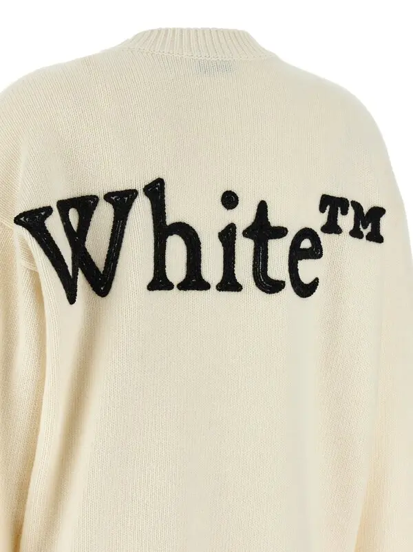 Off-White Bookish Shared" Embroidered Wool Sweater - Multicolor