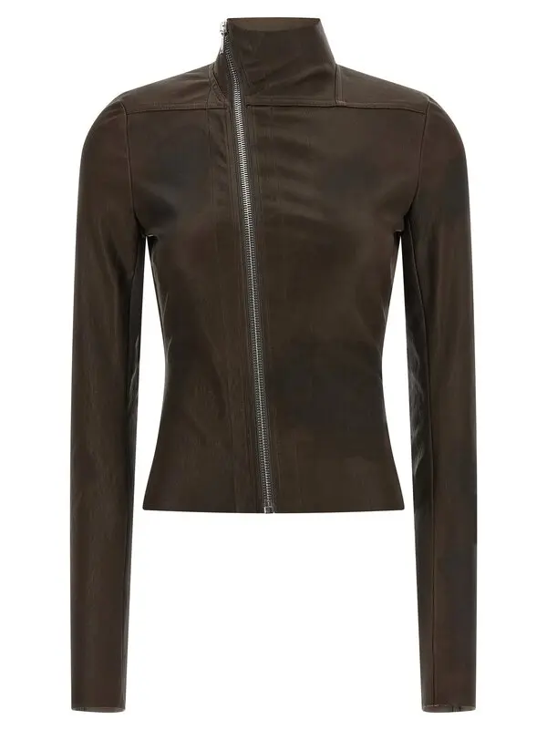 Rick Owens Gary Leather Jacket - Brown