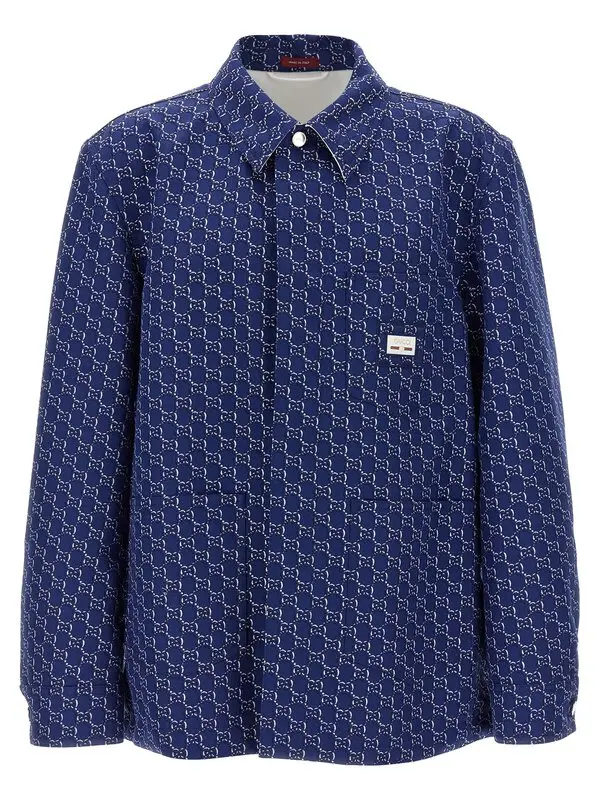 Gucci Gg Shadow Jacquard Cotton Jacket