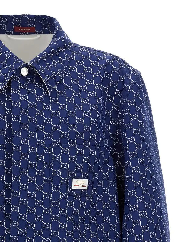 Gucci Gg Shadow Jacquard Cotton Jacket