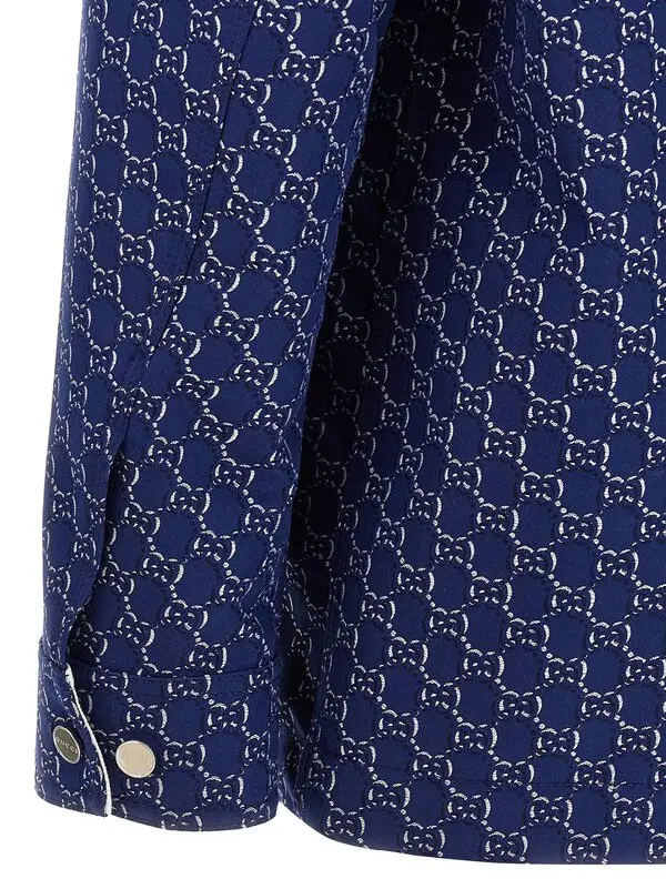 Gucci Gg Shadow Jacquard Cotton Jacket