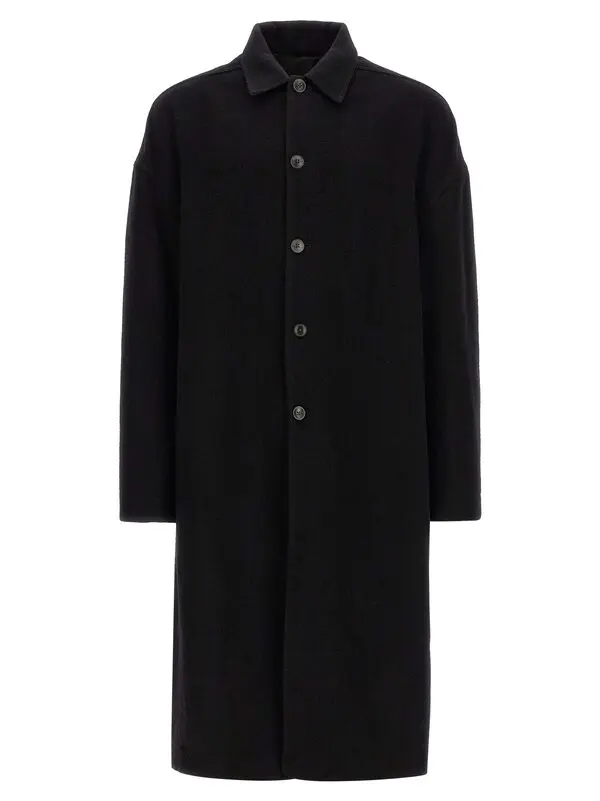 Rick Owens Buttoned Brad' Coat - Black