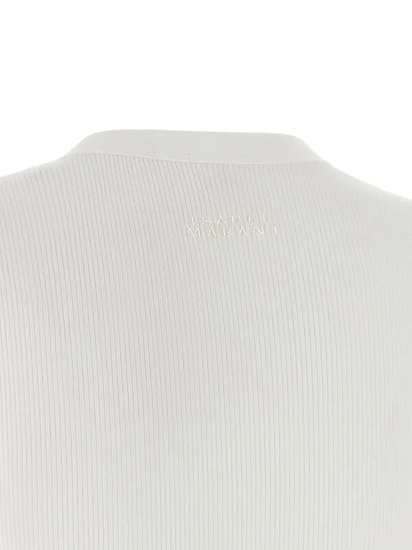Isabel Marant Étoile Taomi Ribbed Cotton T-shirt - White