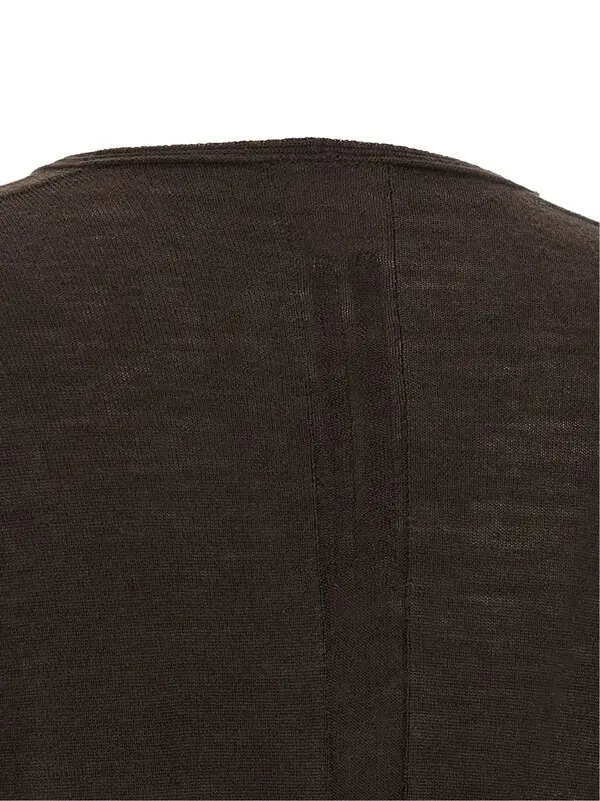 Rick Owens V Cropped Knit Top - Brown