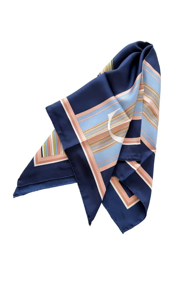 DEAR CLEMENTINE VINTAGE Christian Dior 1970s Striped Silk Scarf