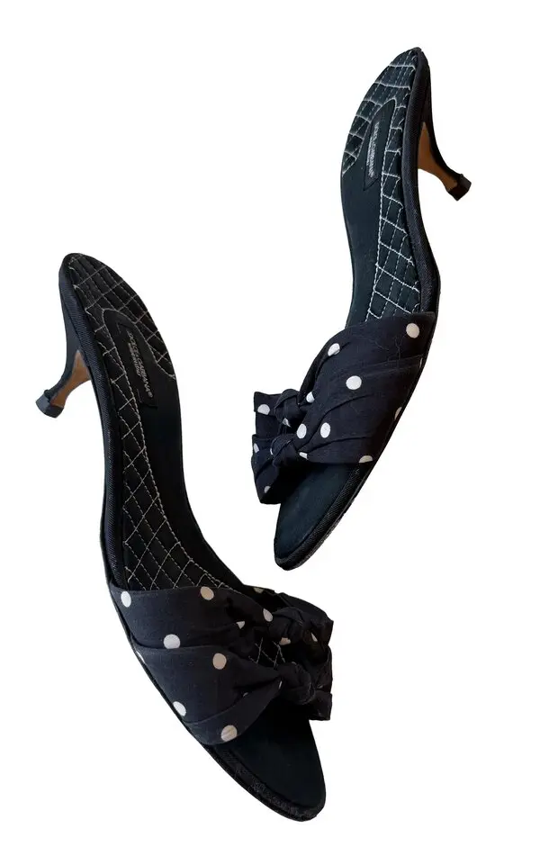 DEAR CLEMENTINE VINTAGE Dolce & Gabbana Polka Dot Mules