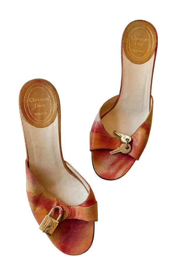 DEAR CLEMENTINE VINTAGE Dior Lock & Key Mules