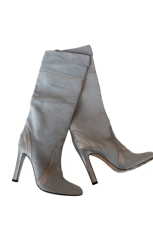 DEAR CLEMENTINE VINTAGE Emilio Pucci Suede High Heel Boots - Blue
