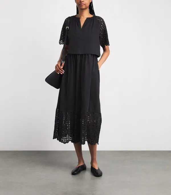 ME+EM Broderie Anglaise 2-in-1 Maxi Dress