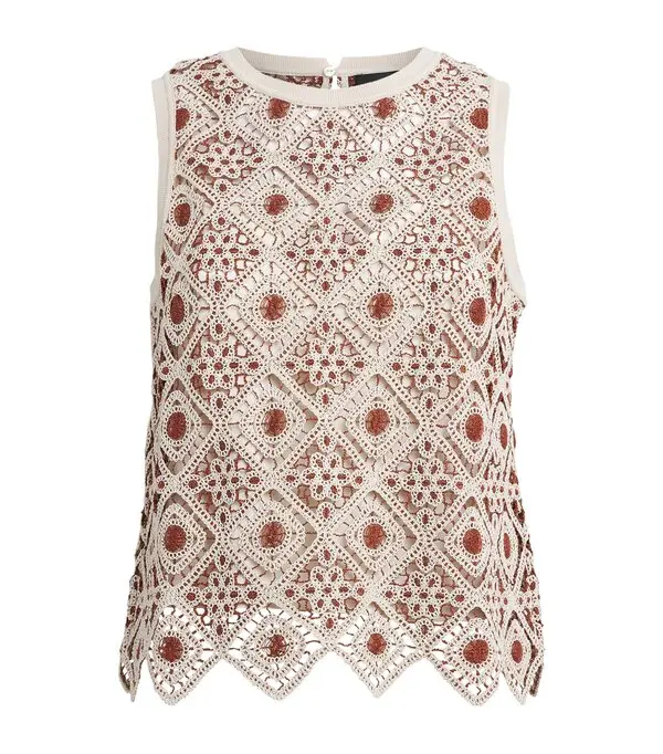ME+EM Geometric Crochet Top