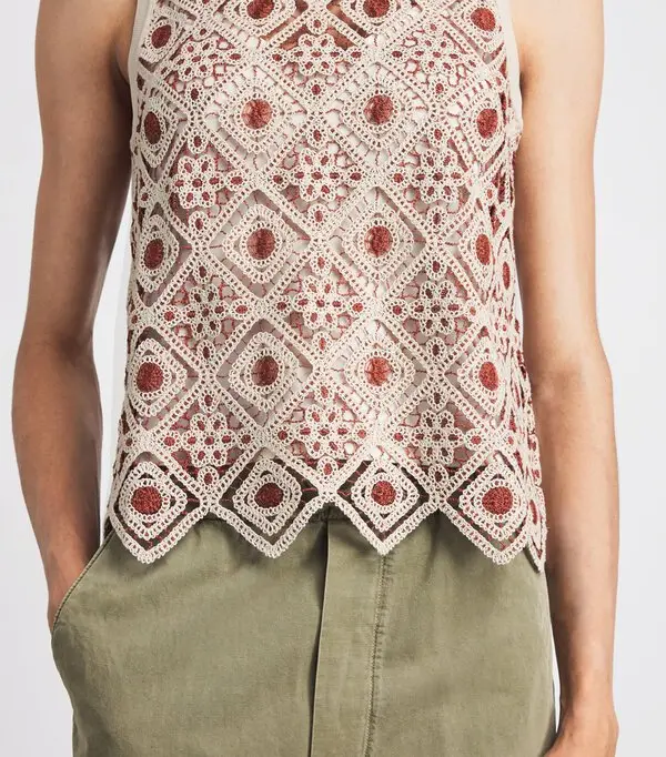 ME+EM Geometric Crochet Top