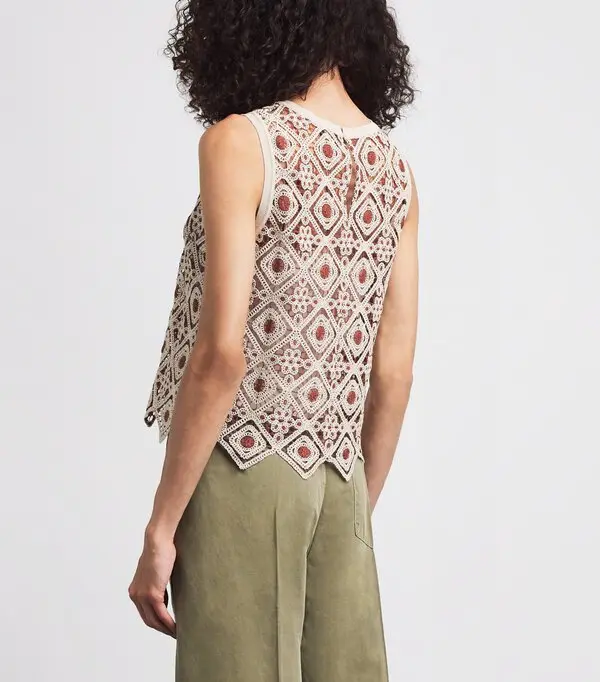 ME+EM Geometric Crochet Top