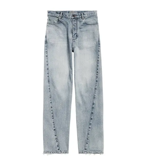 Balenciaga Twisted Seam Straight-leg Jeans - Blue