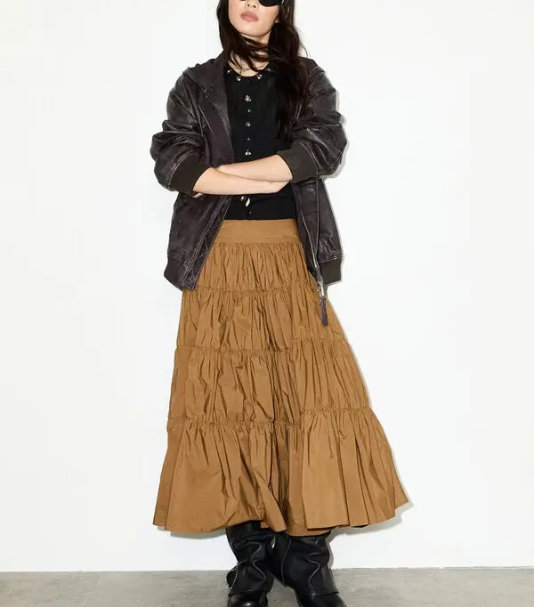 Max & Co. Taffeta Tiered Corolla Skirt