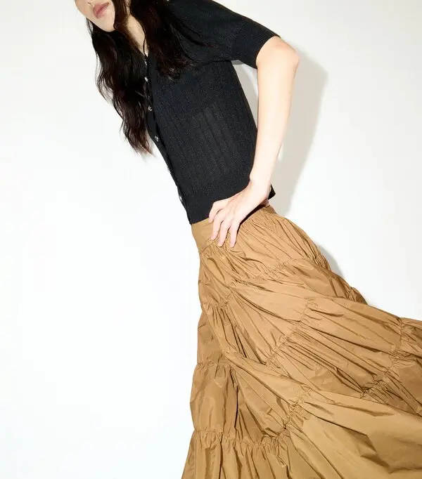 Max & Co. Taffeta Tiered Corolla Skirt