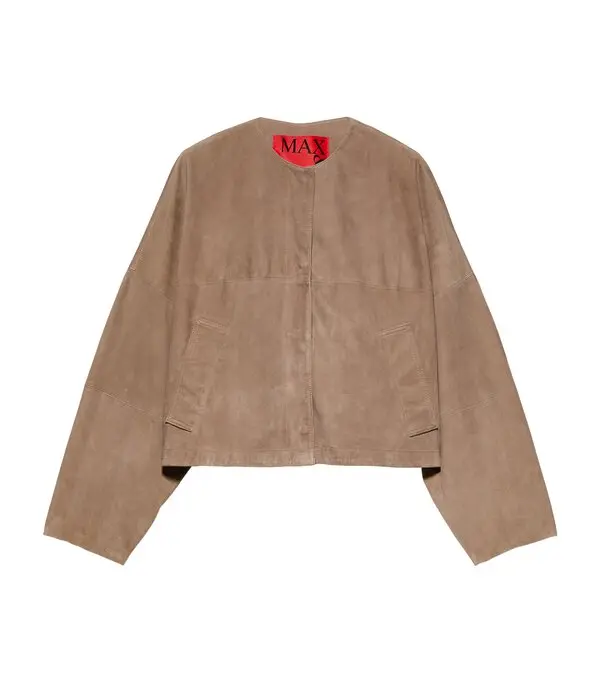 Max & Co. Suede Loose-fit Cropped Jacket