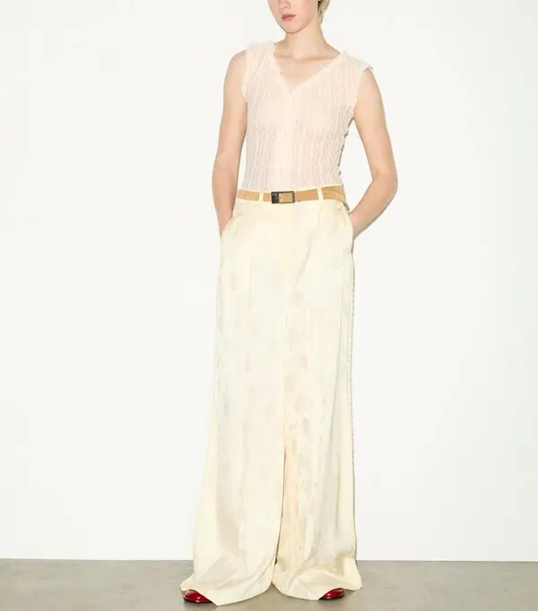 Max & Co. Lace Ruffled Tank Top