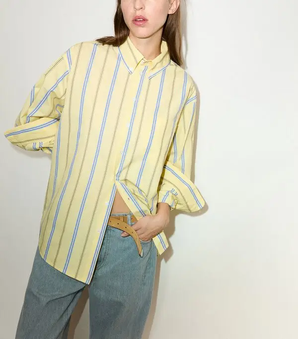 Max & Co. Striped "plot Twist" Shirt - Yellow