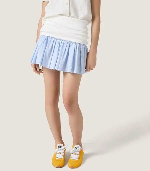 Miu Miu Suede Lace-up Sneakers