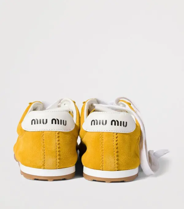 Miu Miu Suede Lace-up Sneakers